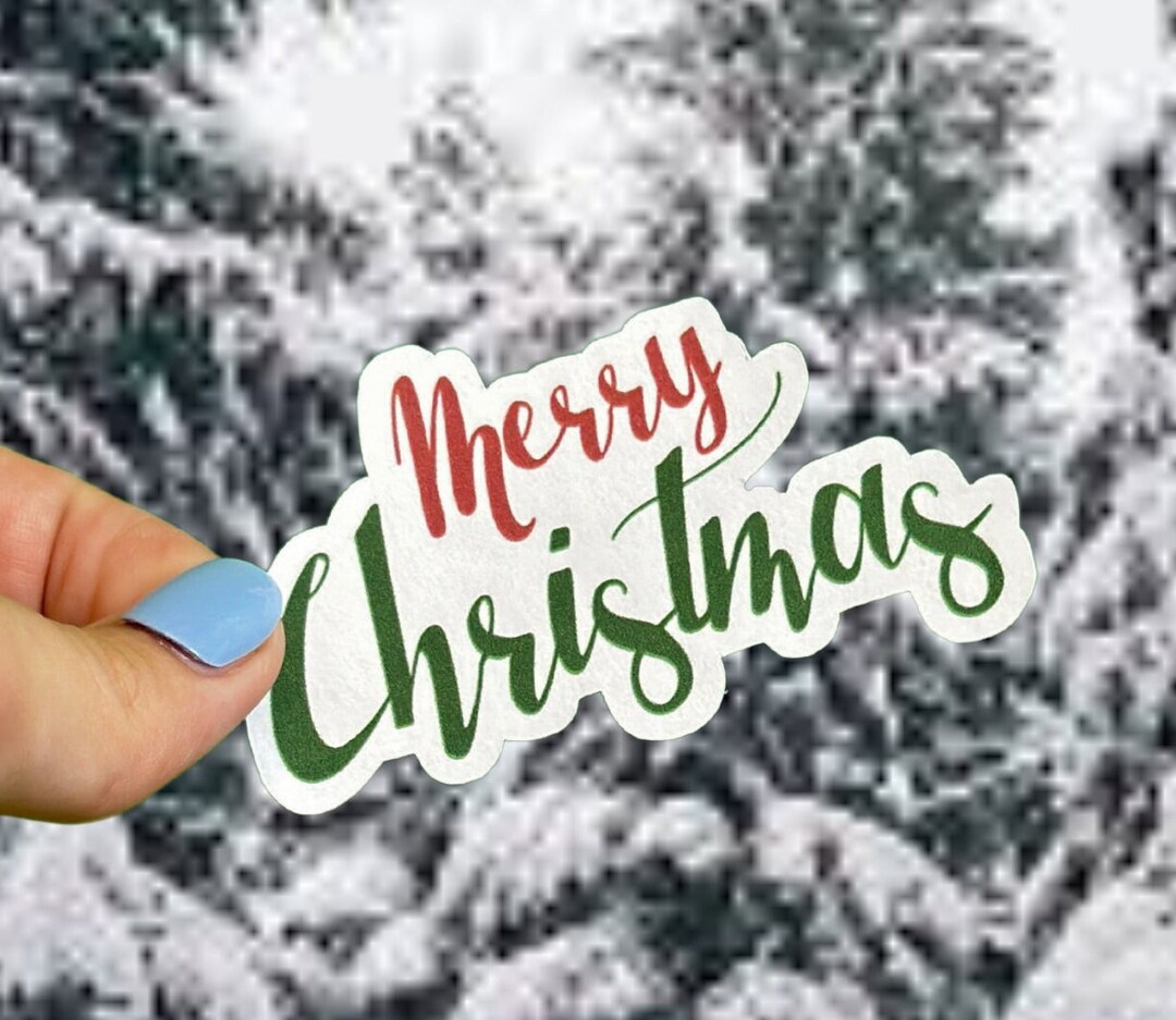 Merry Christmas Sticker Christmas Happy Holidays Winter Waterproof ...