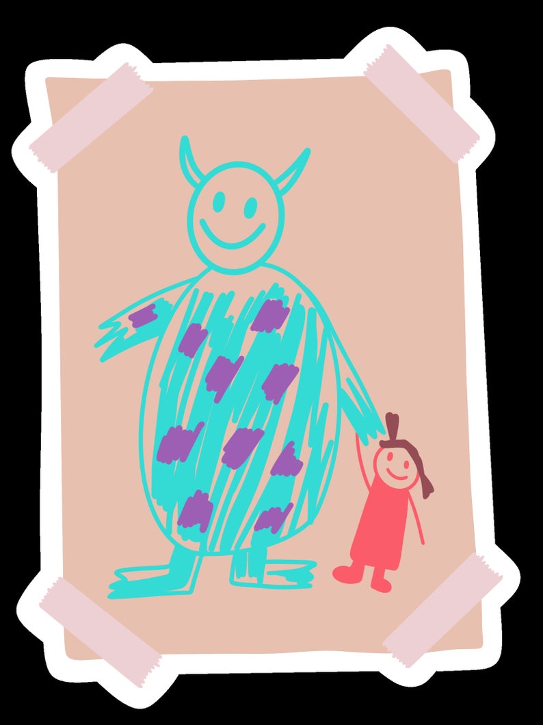 Monsters INC Drawing Sticker Boo Sully Disney Pixar - Etsy