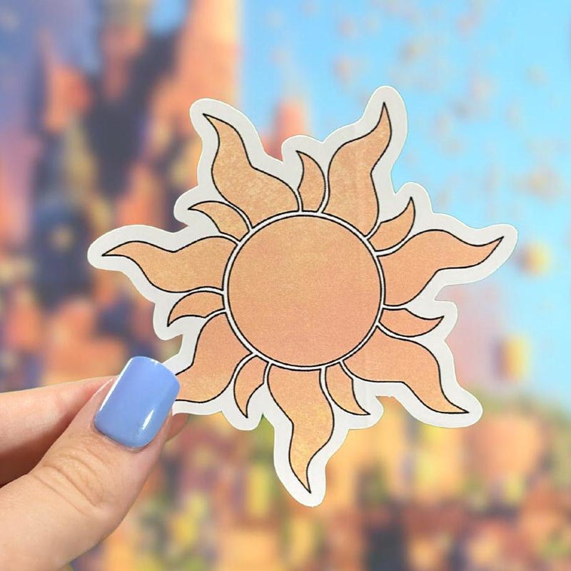 Tangled Sun Sticker - Etsy