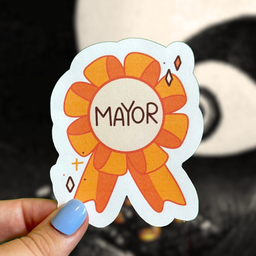 Mayor Ribbon Sticker Disney Nightmare Before Christmas Jack Skellington ...