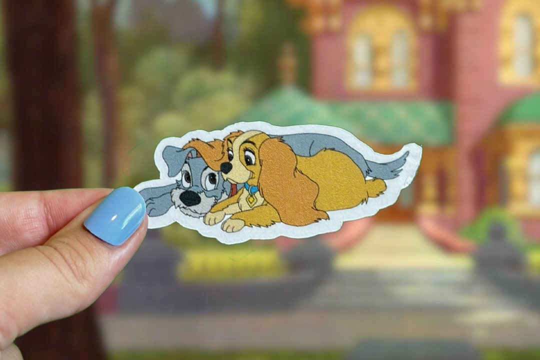 Lady & the Tramp Sticker Disney Dogs Waterproof Vinyl Hydroflask Laptop ...