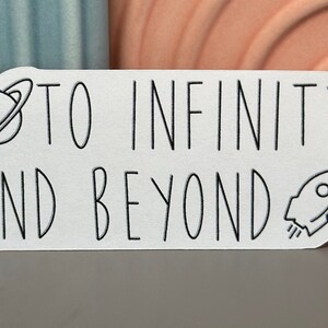 To Infinity and Beyond Sticker Toy Story Buzz Lightyear Woody Pixar ...