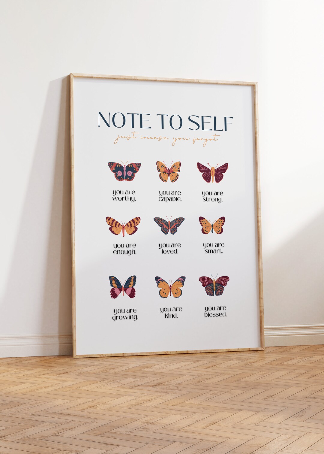 Butterfly Affirmations, Butterfly Poster, Therapy Print, Mental Health ...