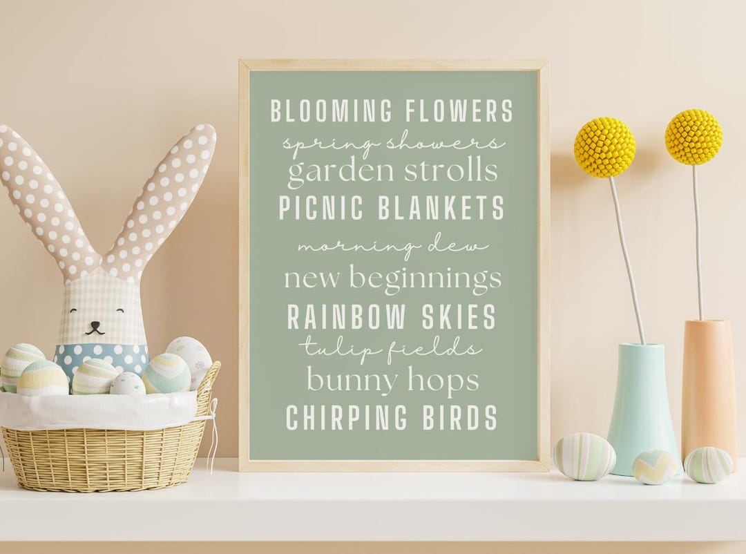 Spring Things Print | Spring Activities | Sweet Sayings | 4 Colors ...