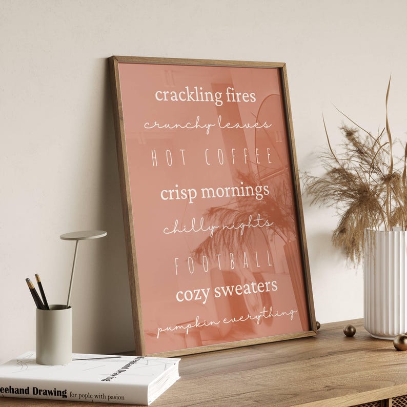 Fall Things Printable, Modern Autumn Decor (digital Download) - Etsy