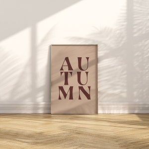 Autumn Wall Art, Fall Poster, Printable Wall Art, Typography Print ...