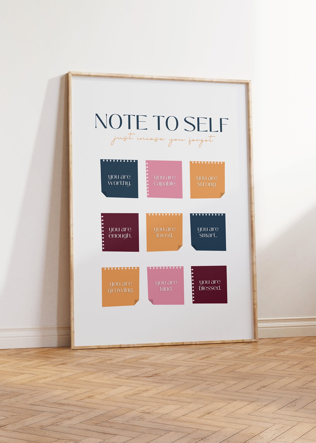 Positive Affirmations Art Print, Note to Self Poster (digital Download ...