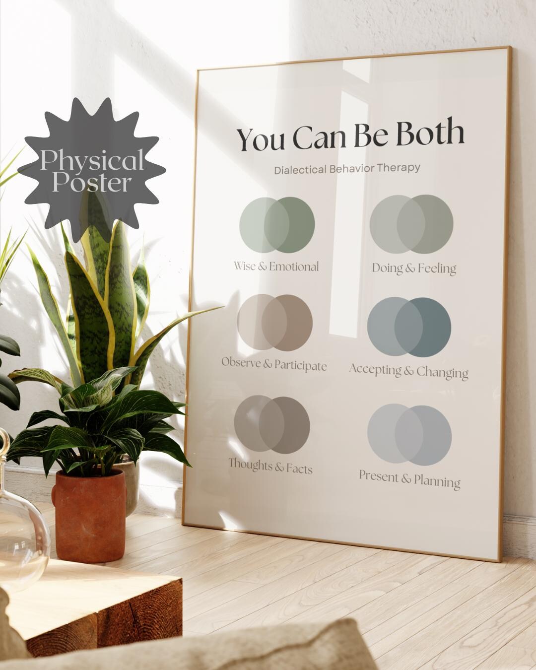 You Can Be Both DBT Wall Art | Emotional Regulation & Mindfulness Print ...