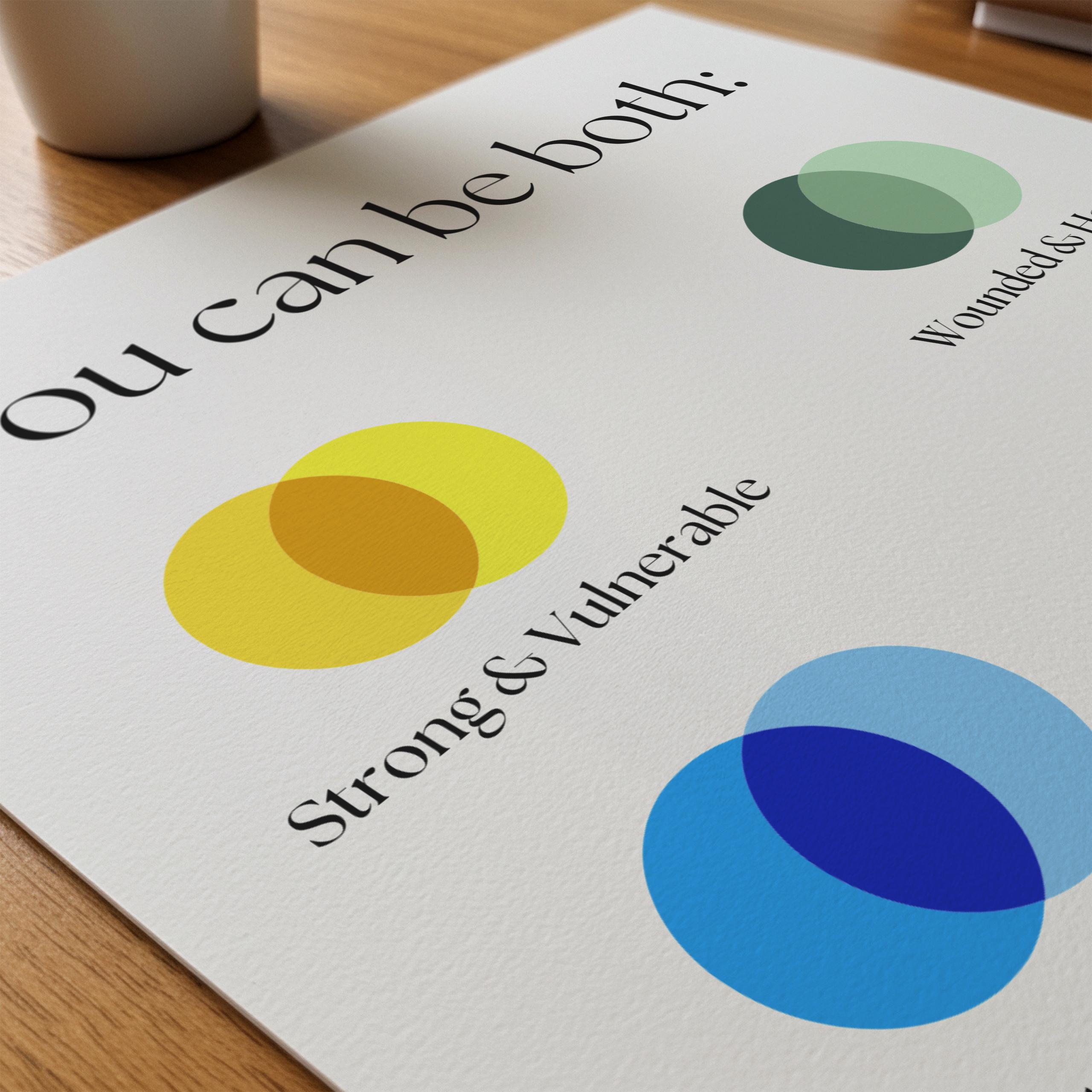 You Can Be Both Therapist Print, Mental Health Office Art (digital ...
