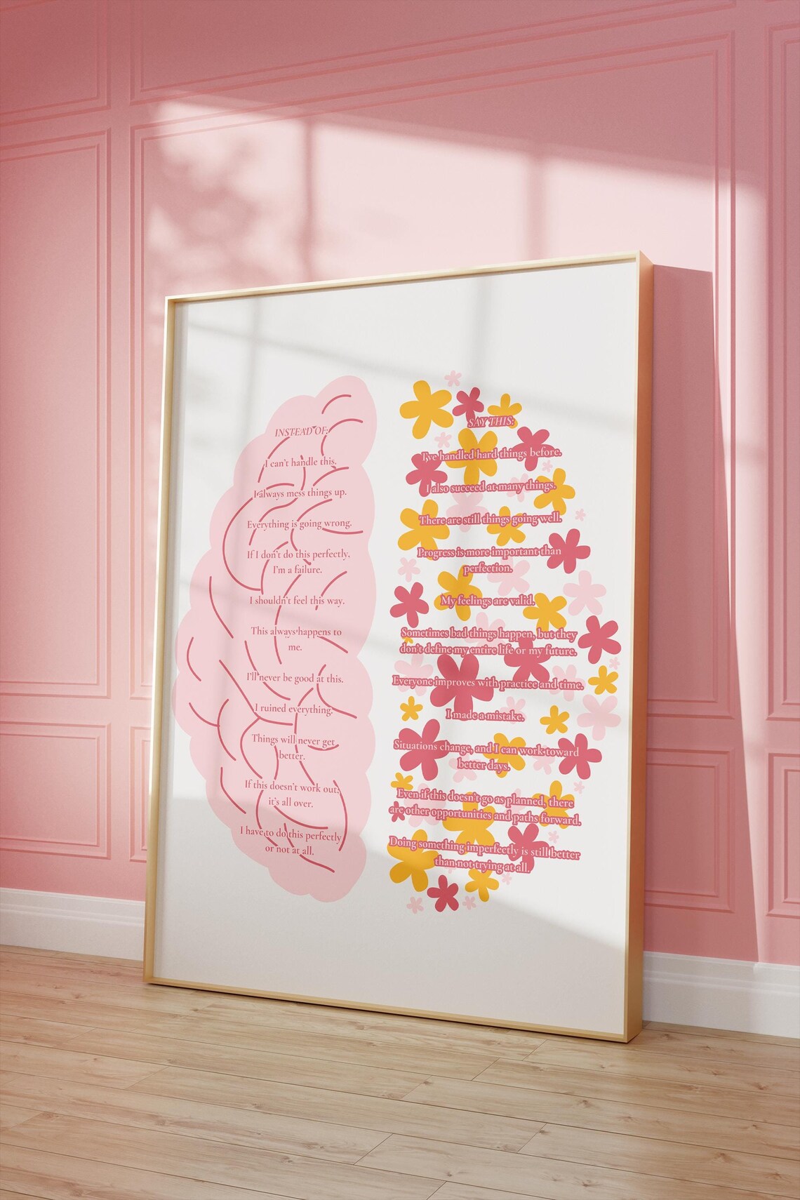 CBT Print | Reframe Your Thoughts | Cognitive Distortions | Therapy ...