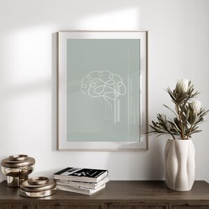 Brain Wall Art, Psychology Print, Neuroscience Printable, 4 Color ...