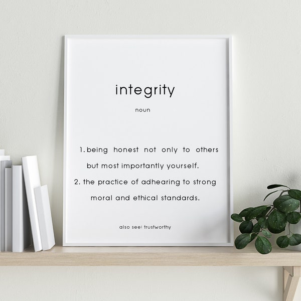 Integrity Poster - Etsy