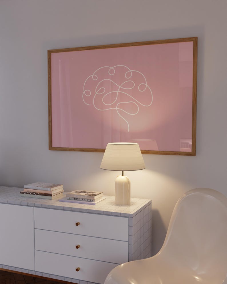 Brain Wall Art, Psychology Print, Neuroscience Printable, 4 Color ...