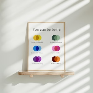 You Can Be Both Therapist Print, Mental Health Office Art (digital ...