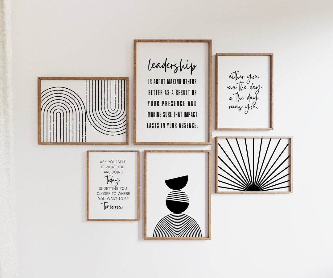 Home Office Set, Set of 6 Prints, Office Wall Decor, Home Office Decor ...