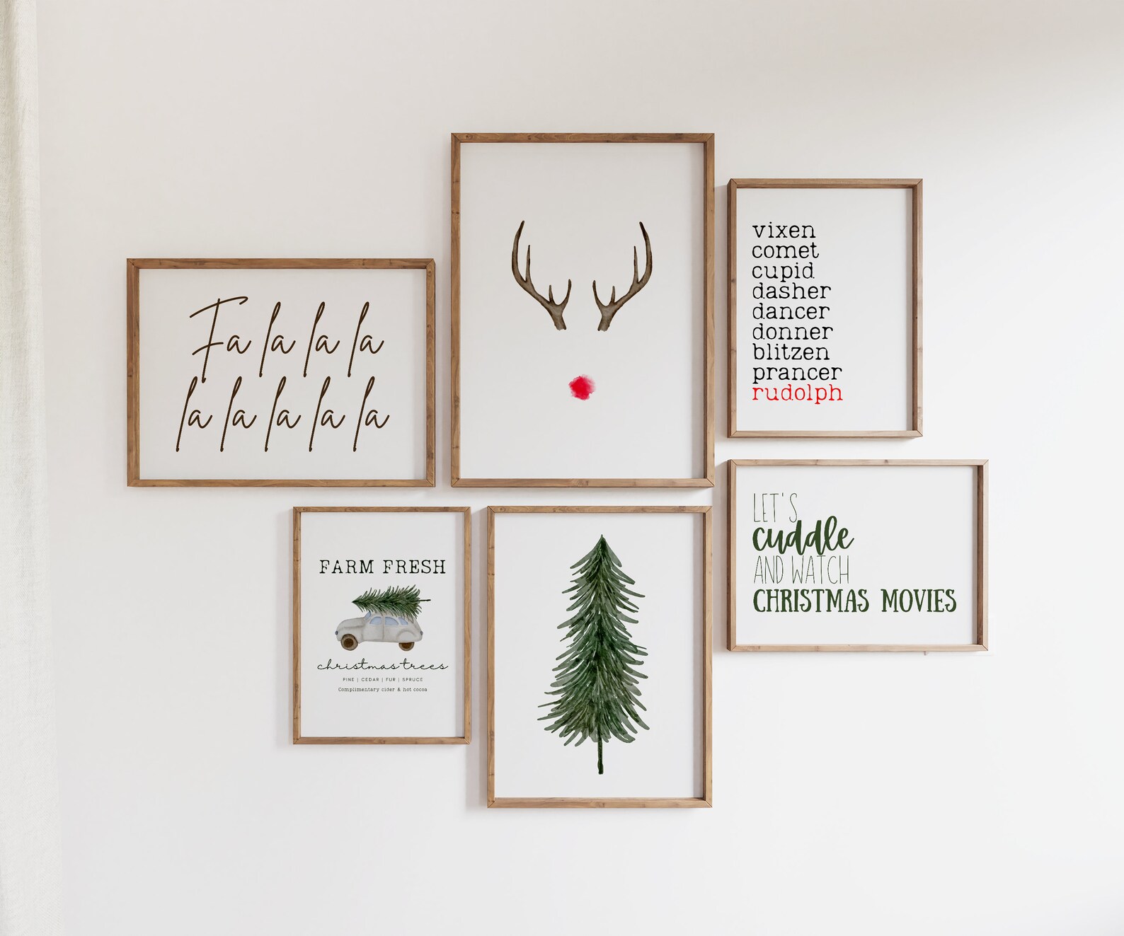 Minimalist Christmas Prints Set, Holiday Wall Decor (digital Download ...