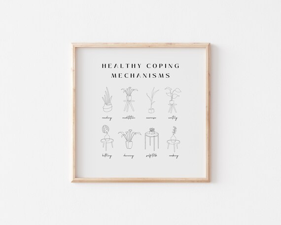 Coping Mechanisms Print Mental Health Poster Therapy - Etsy