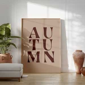 Autumn Wall Art, Fall Poster, Printable Wall Art, Typography Print ...