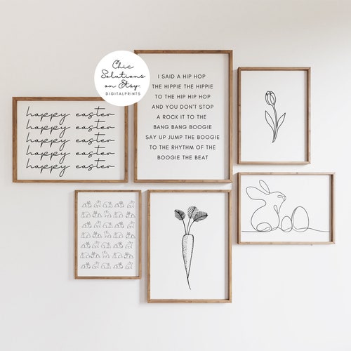 Easter Gallery Wall Art Set of 16 Printable Wall Art Spring - Etsy
