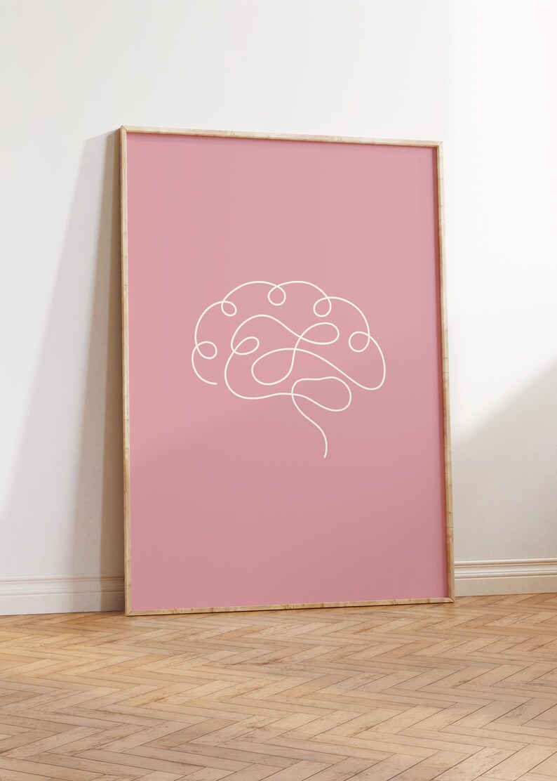 Brain Wall Art, Psychology Print, Neuroscience Printable, 4 Color ...