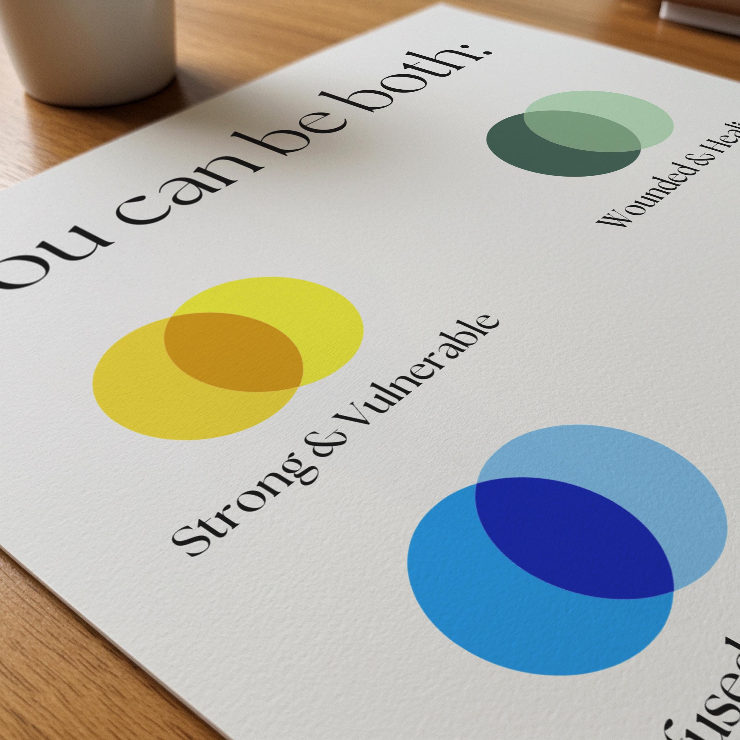 You Can Be Both Therapy Poster | Therapist Office Wall Art | Mental ...