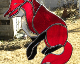 Stained Glass Fox - Etsy