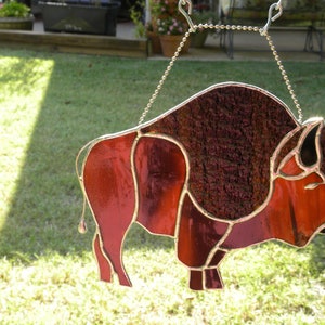 Stained Glass Buffalo bison - Etsy