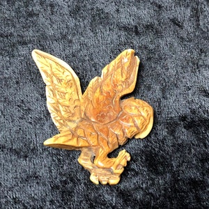 Native American Totem. Hand Carved Ox Bone Flying Hunting Owl Totem ...