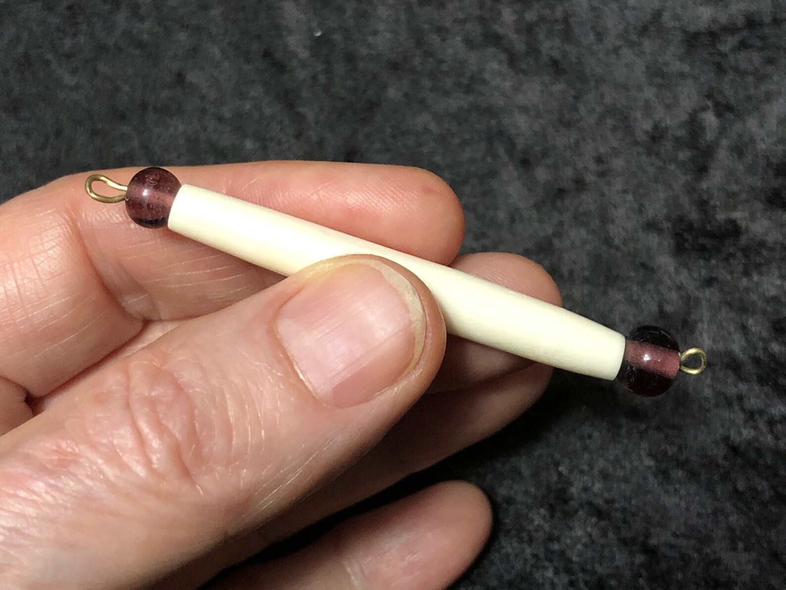 2 Inch Cattle Bone Connector With 6mm Glass Beads at Each End - Etsy