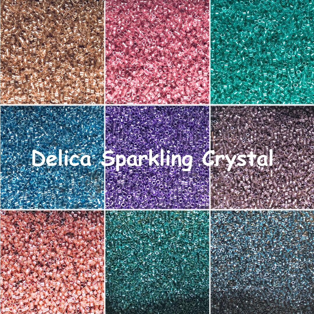 Set #1 Delica - Sparkling Colorlined Crystal Seedbeads-10gm Bags - Etsy