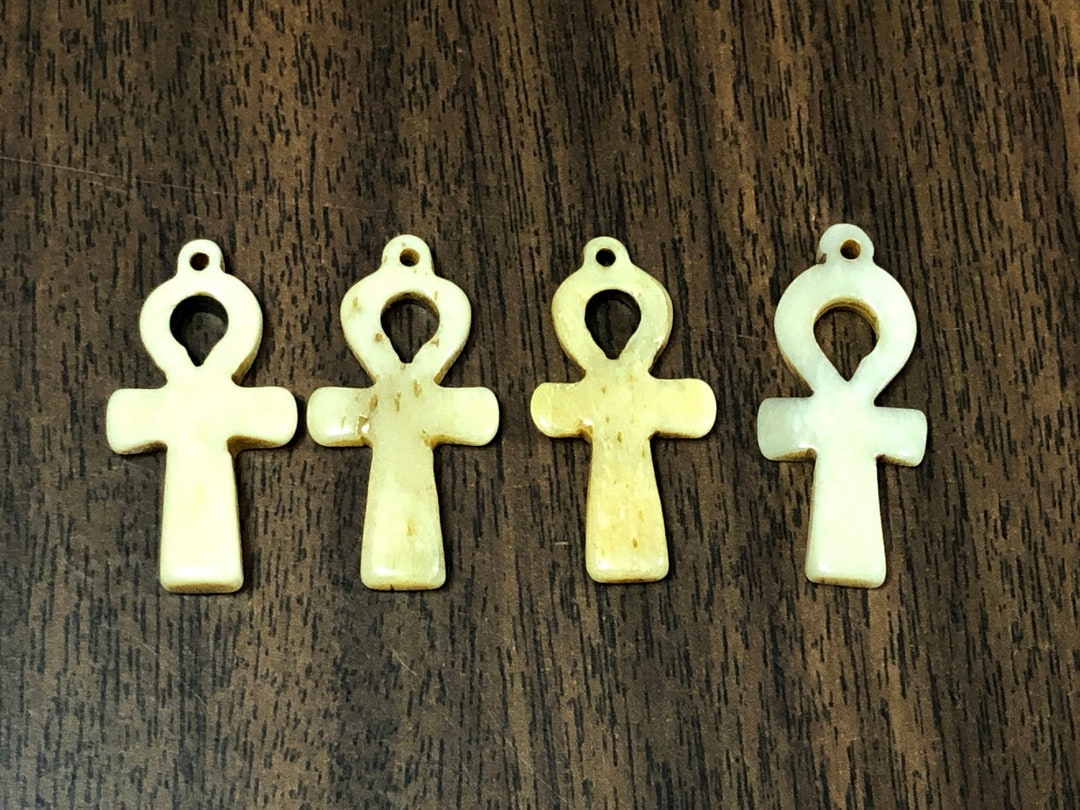 Hand Carved Cattle Bone Ankh Pendant From India - 1pc - Etsy
