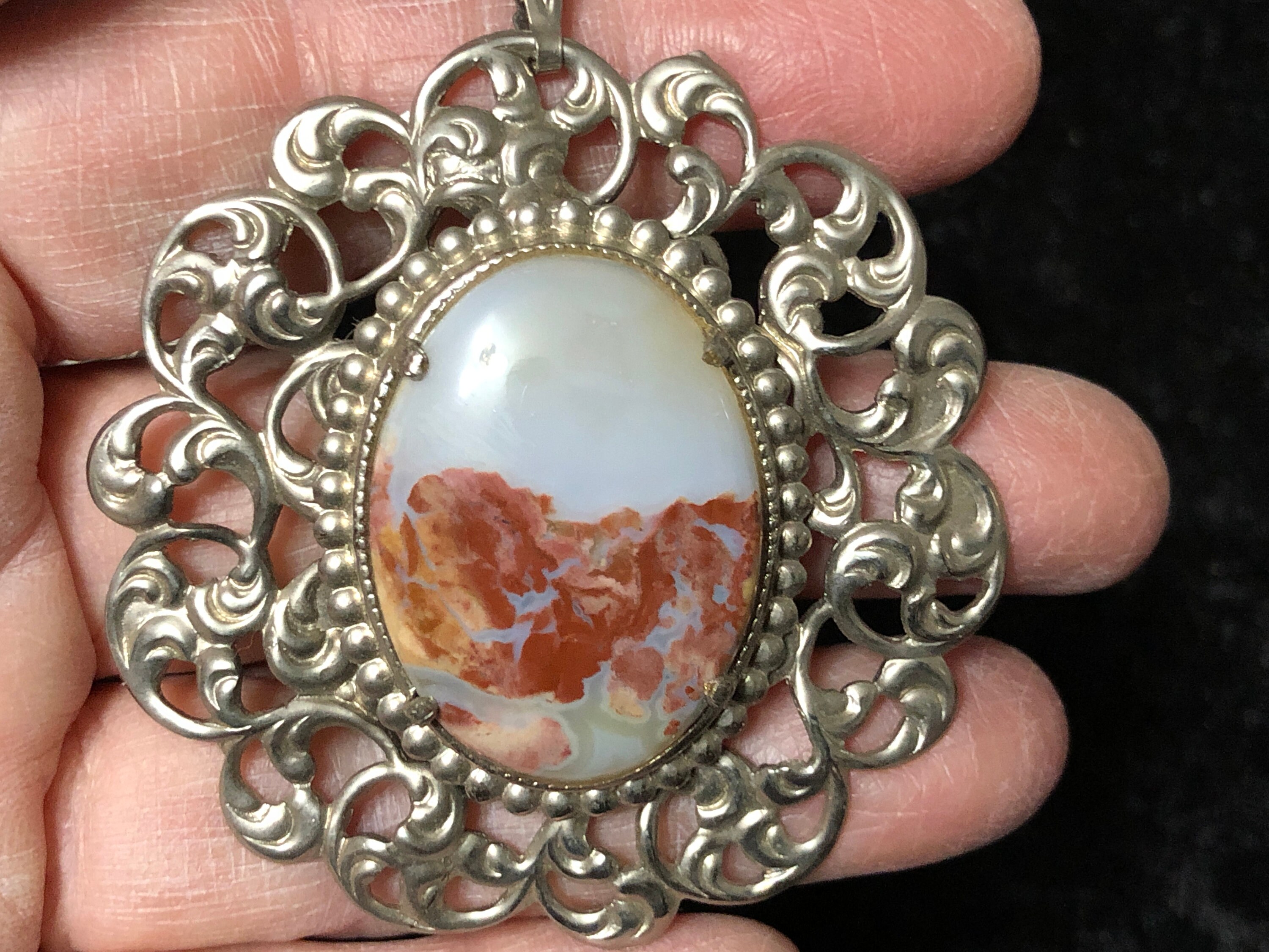 Ohio Flint Pendant Hand Cut and Polished by Berrie Vintage | Etsy