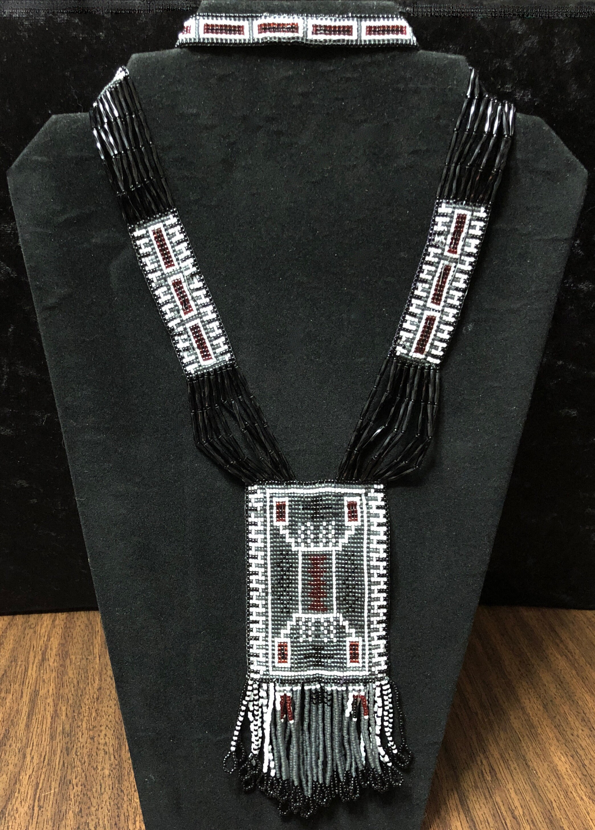 Authentic Navajo Storm Pattern Design Split Loom Necklace - Etsy