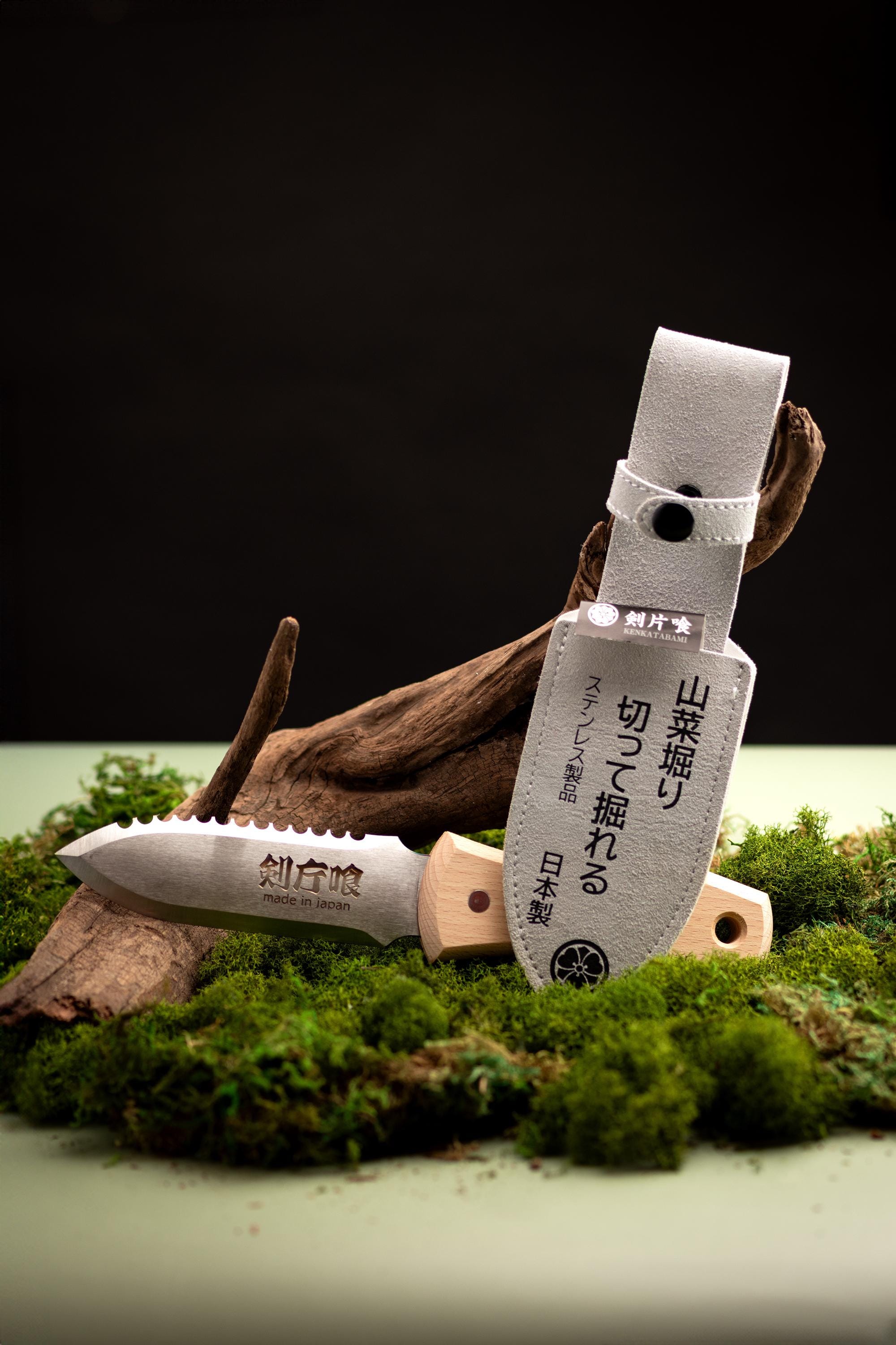 HORI HORI Japanese Stainless Steel + Leather Case, Japanese Knife 10.5 ...