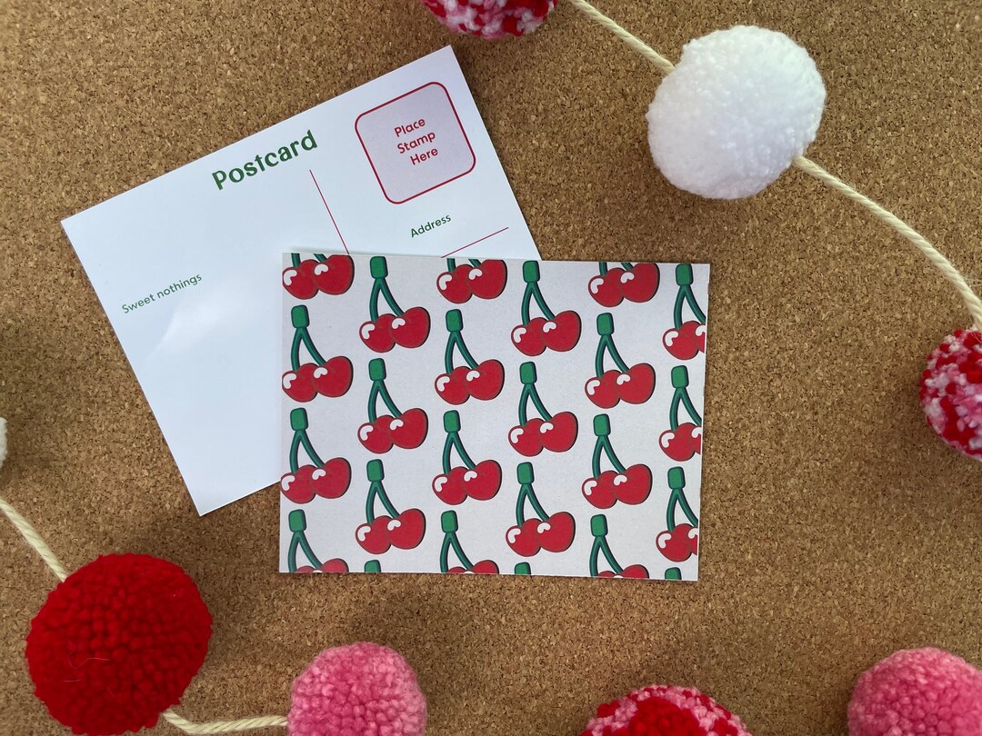 Sweet Cherry of Mine | Playful Cherry Postcards - Set of 4 | Unique ...