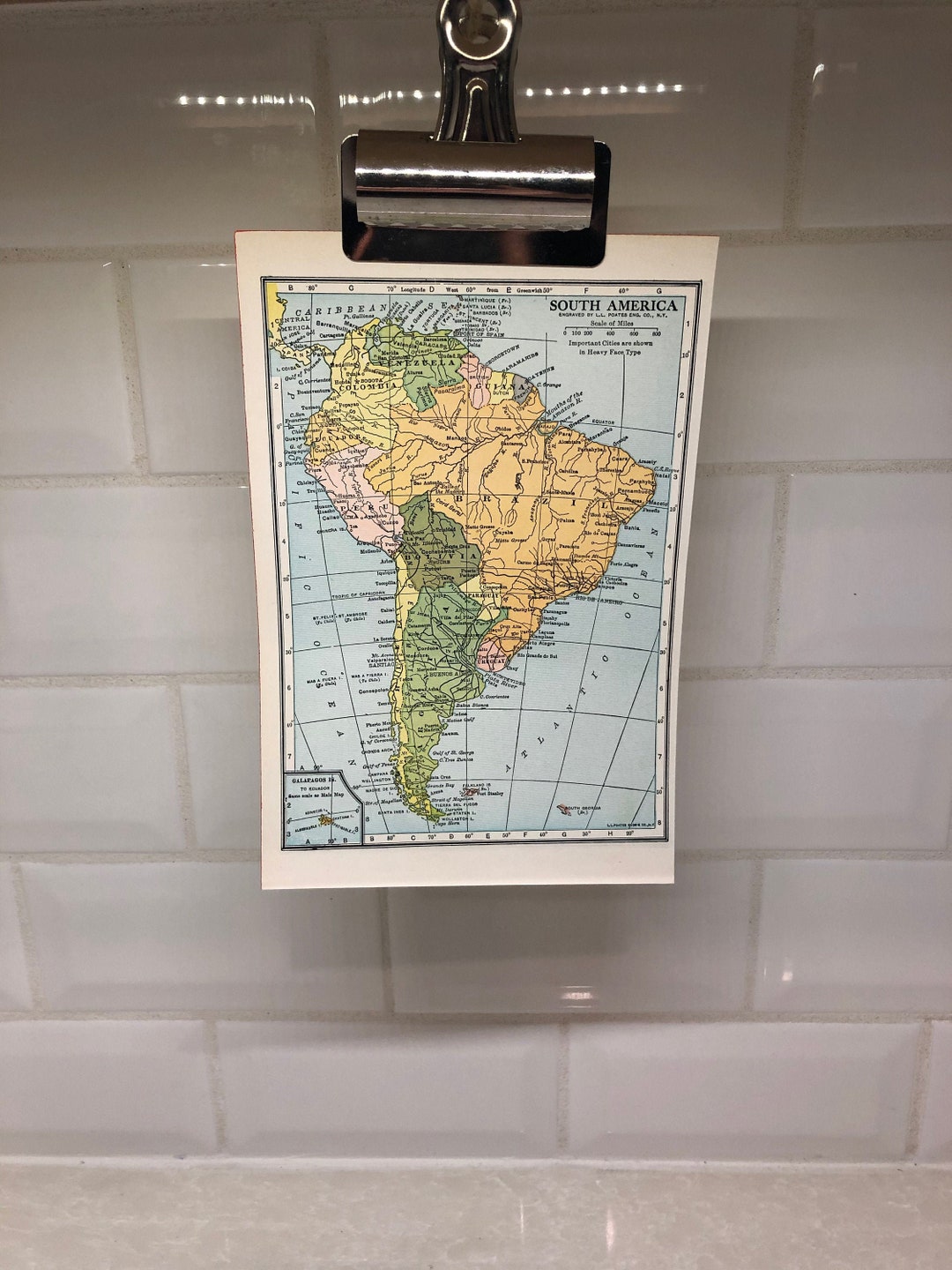 1936 Vintage Map of South America + Mexico - Etsy