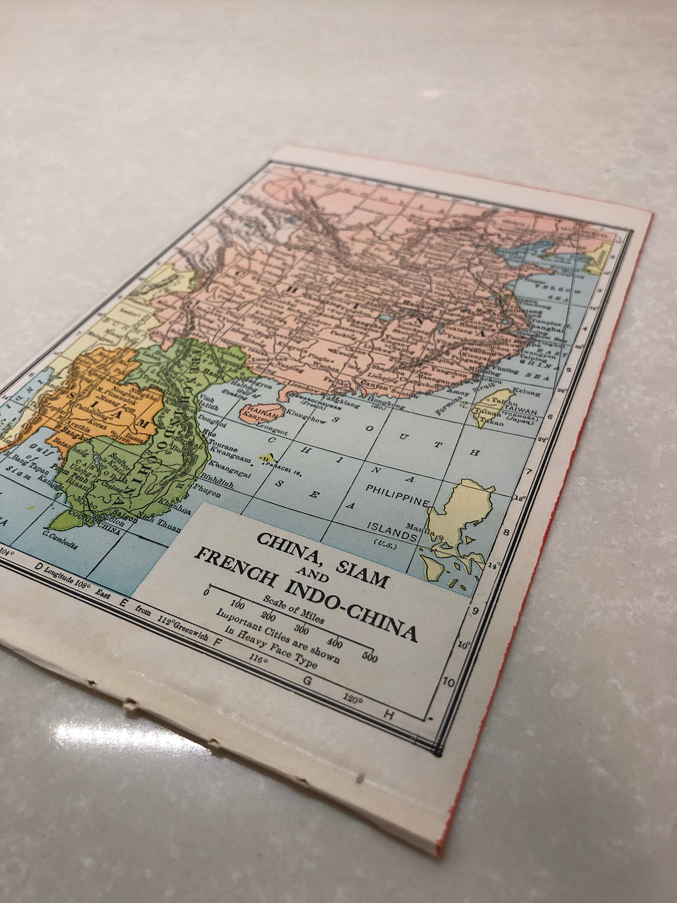 1936 Vintage Map of Russia China - Etsy