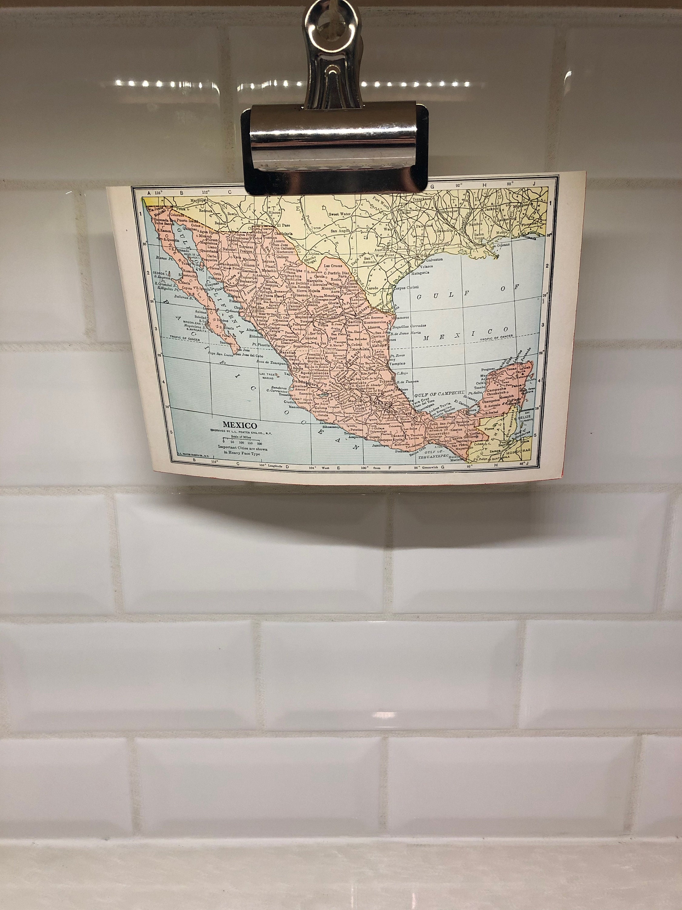 1936 Vintage Map of South America + Mexico - Etsy