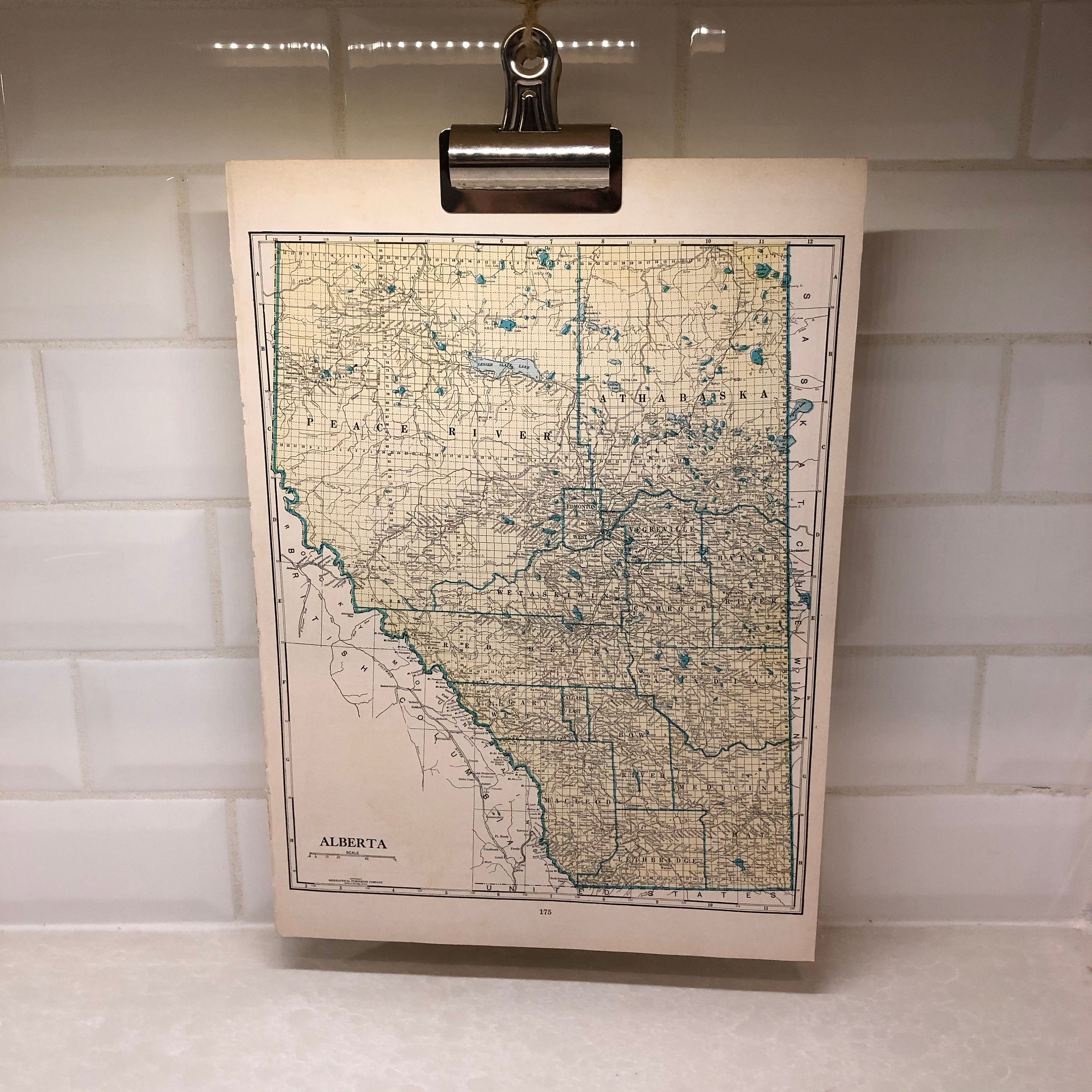 1942 Vintage Map of Saskatchewan + Alberta - Etsy