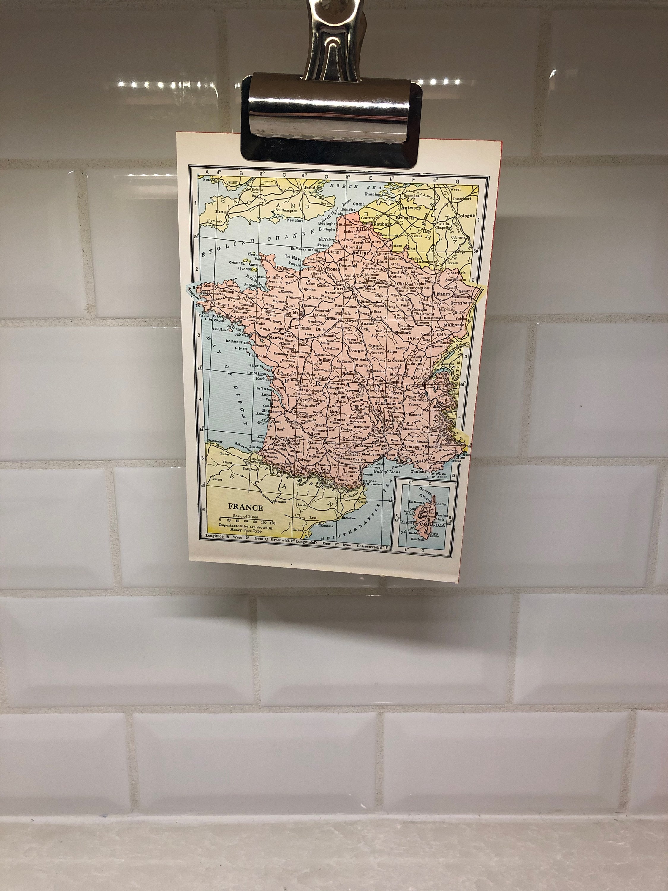 1936 Vintage Map of France + Europe - Etsy