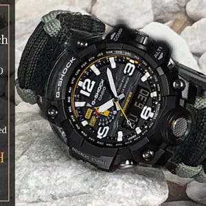 Casio G-shock Mudmaster GWG-1000 Series Custom Made Adjustable Survival ...