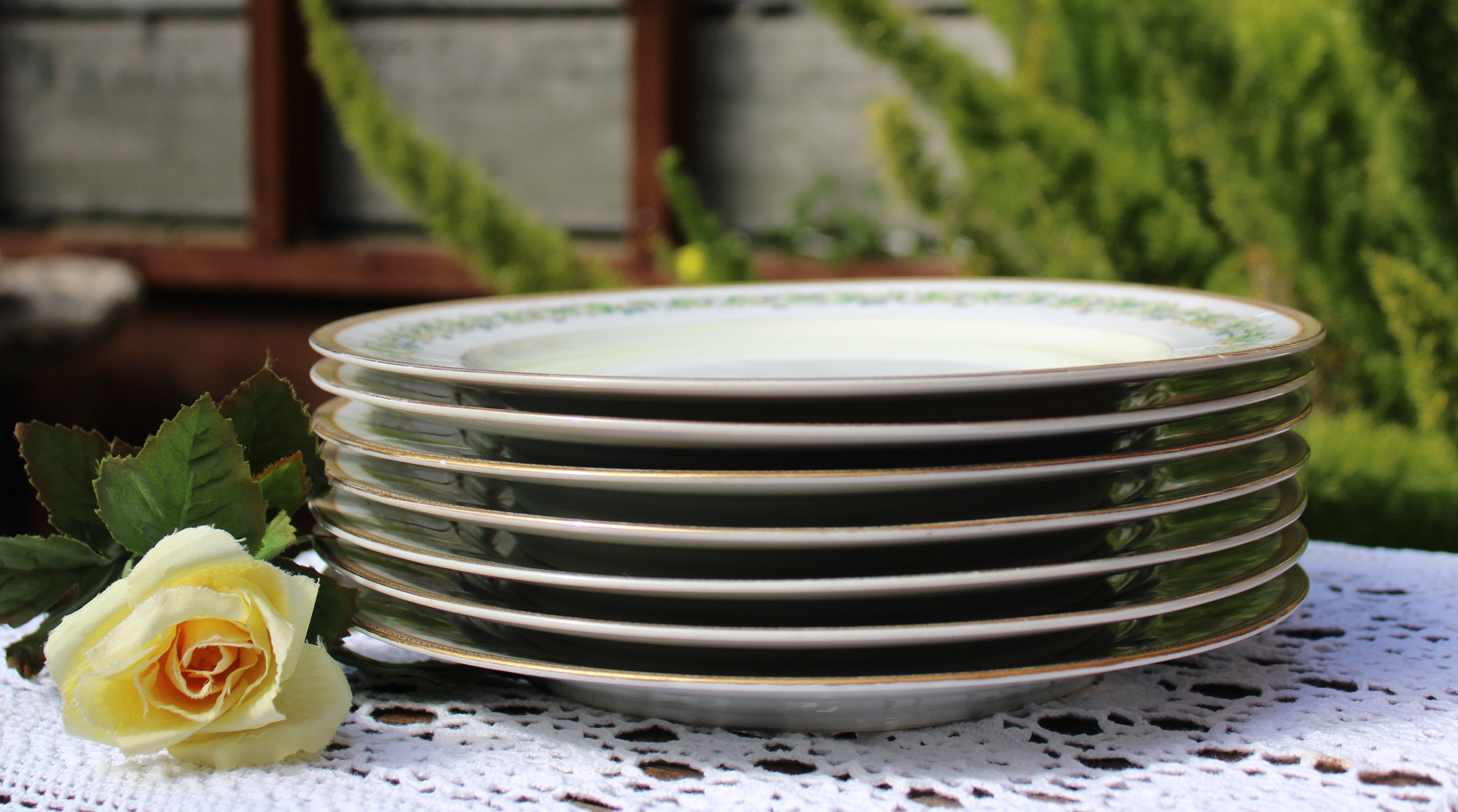 Fuji Occupied Japan Seven Dinner Plates 1945 to 1952 Fuji | Etsy