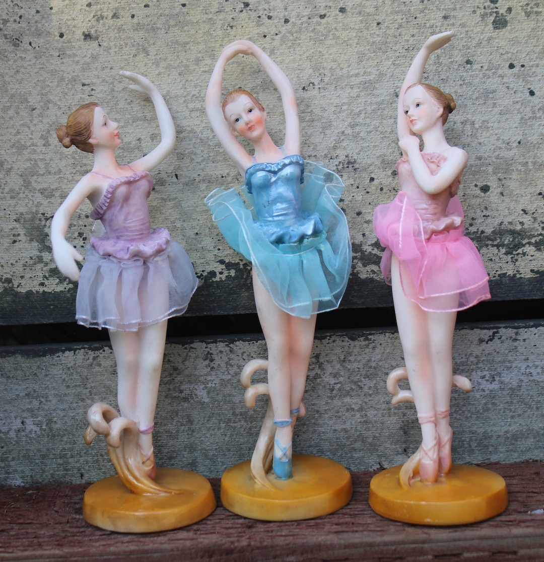Vintage, Set of 3, Ballerina Figurines, Ballet Dancers, Figurines ...