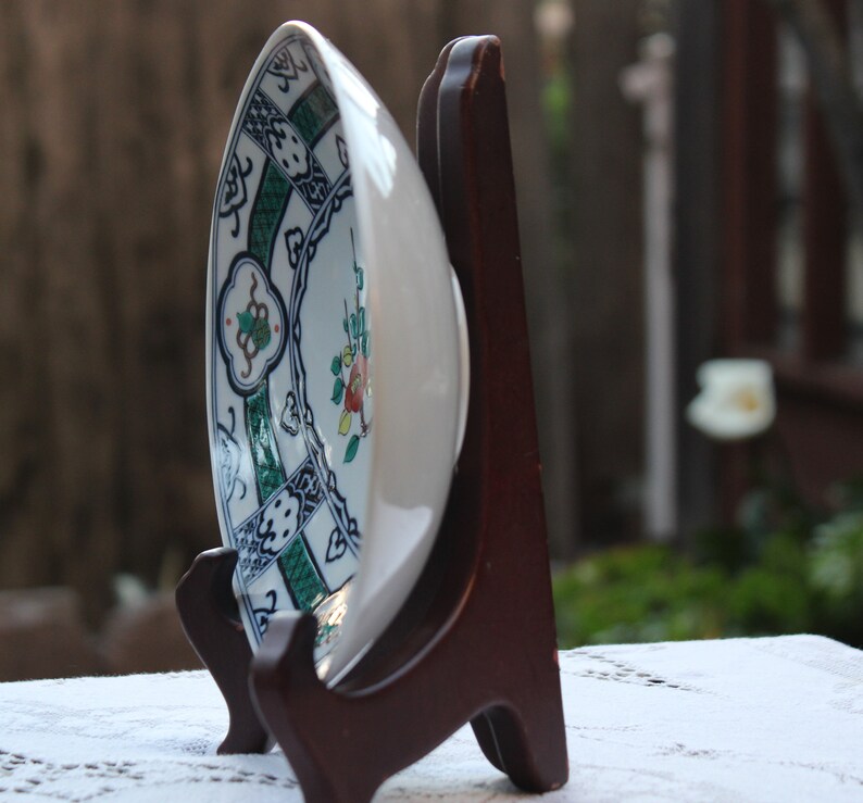 Japanese Oval Bowl, Kotobuki, Hand Painted," Bird/camellia," Porcelain ...