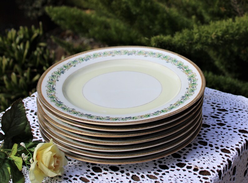 Fuji Occupied Japan Seven Dinner Plates 1945 to 1952 Fuji | Etsy