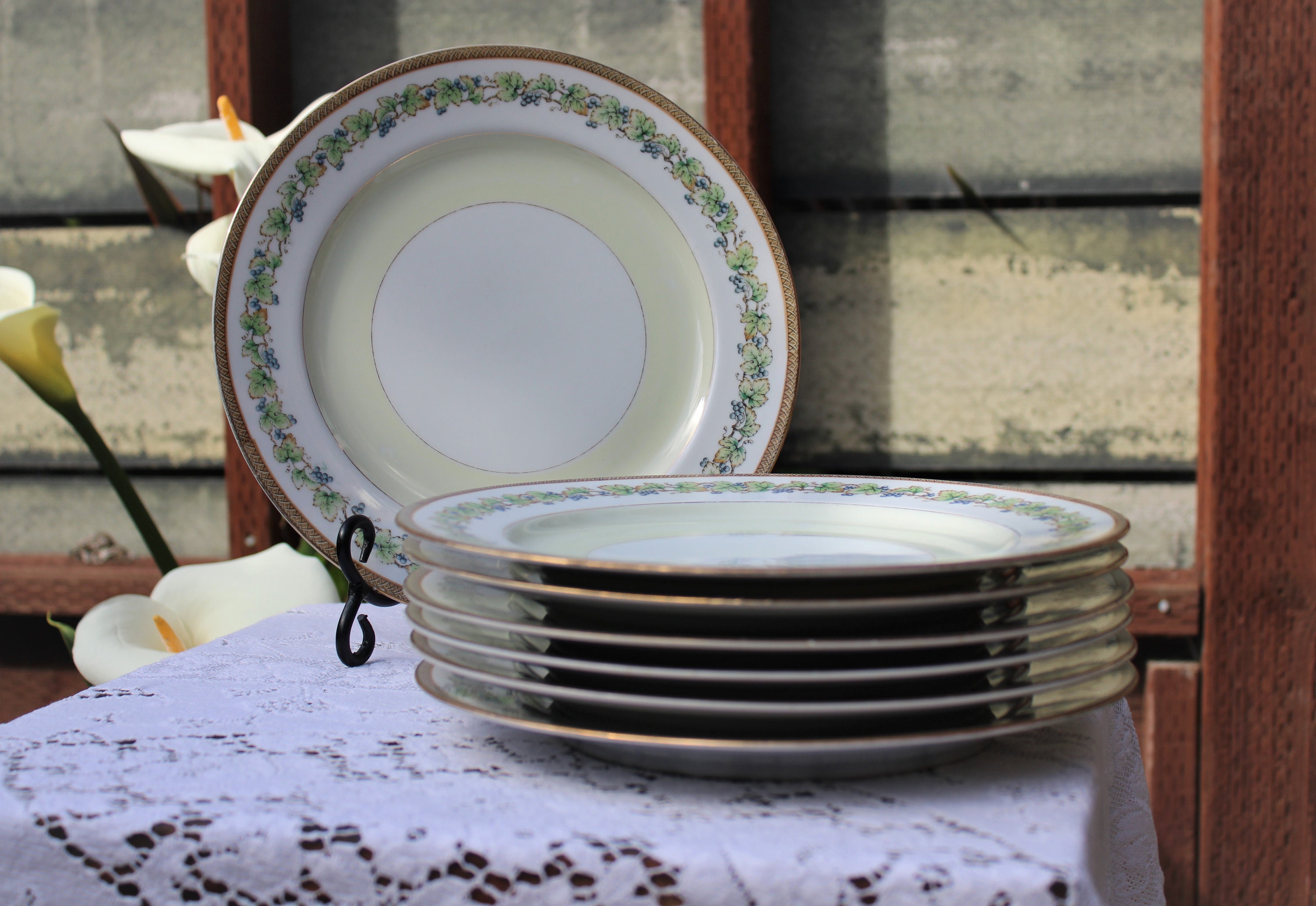 Fuji Occupied Japan Seven Dinner Plates 1945 to 1952 Fuji | Etsy