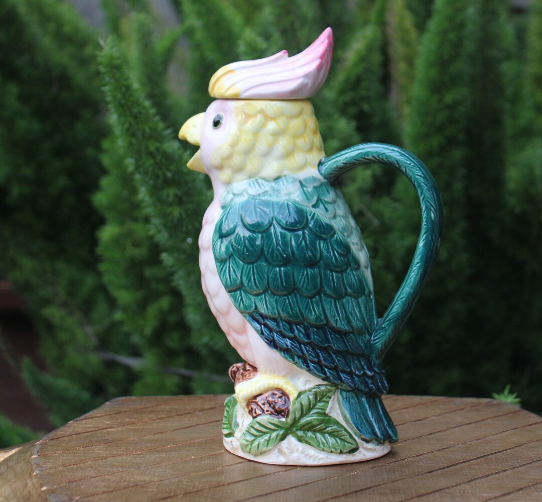 Vintage Parrot Pitcher Takahashi San Francisco Bird Jug - Etsy