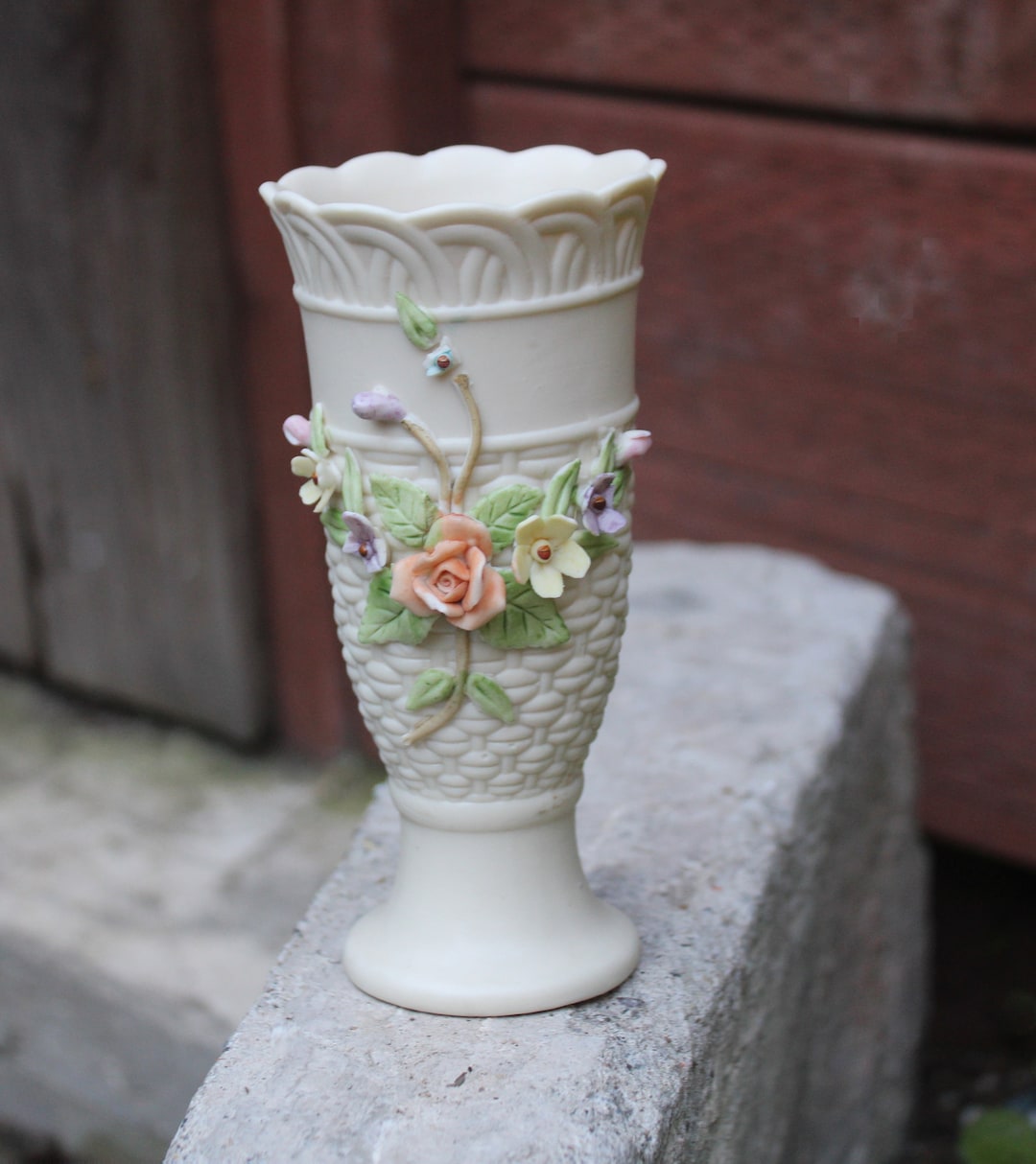 Vintage, Lefton Vase, Small Vase, Bud Vase, Capodimente Style, Hand ...