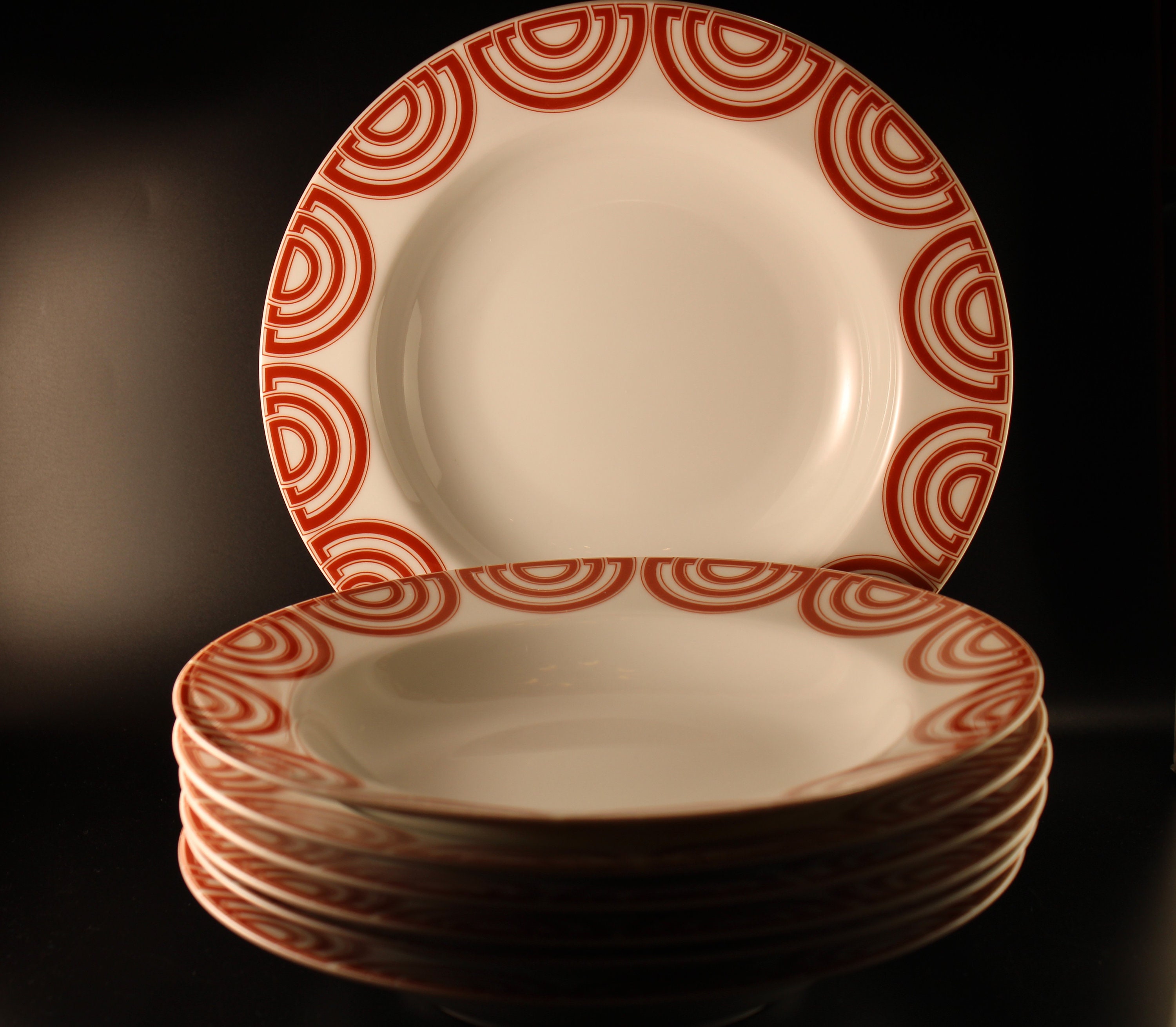 Set of 7 fitz and Floyd the Ritz Rimmed Bowls 1970's | Etsy