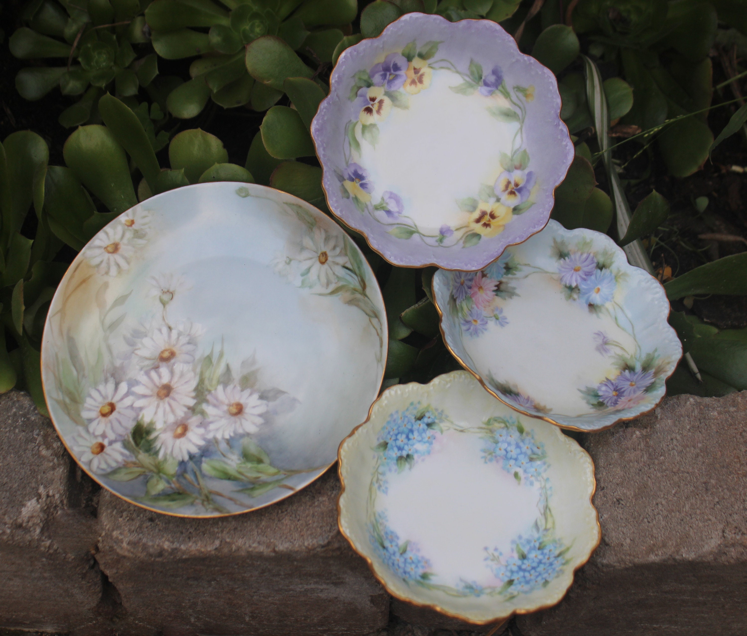 Antique, Rosenthal, RC Malmaison, Set of 4 Dishes, Bavaria, 3 Berry ...